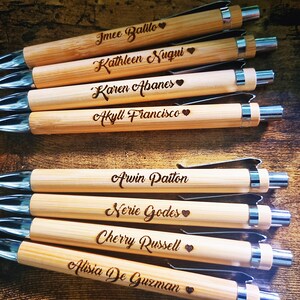 Eco Friendly Laser Engraved Natural Wooden Pen Made With Bamboo ...