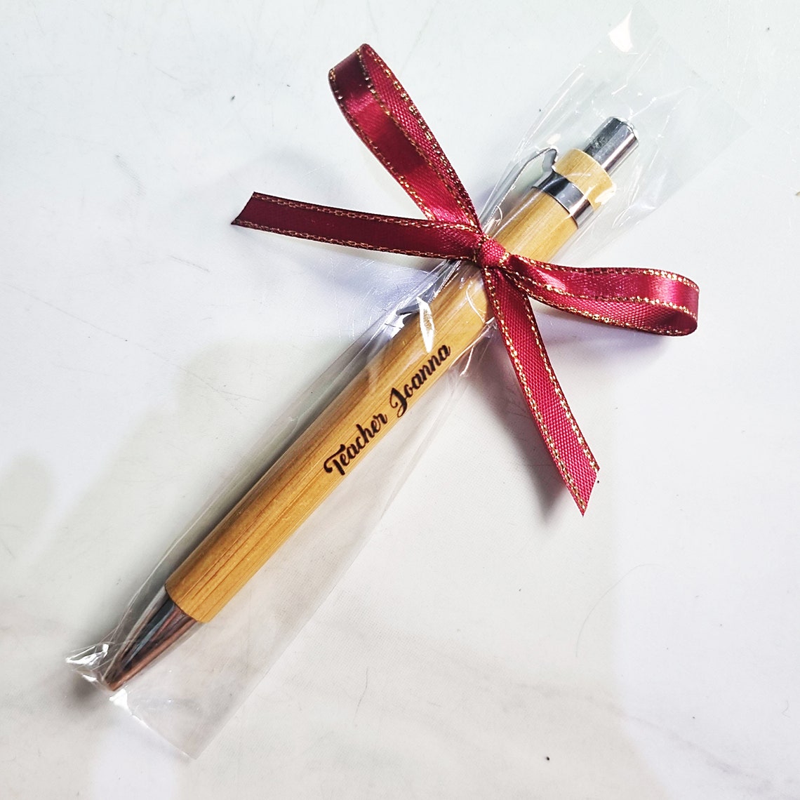 Eco Friendly Laser Engraved Natural Wooden Pen Made With Bamboo ...