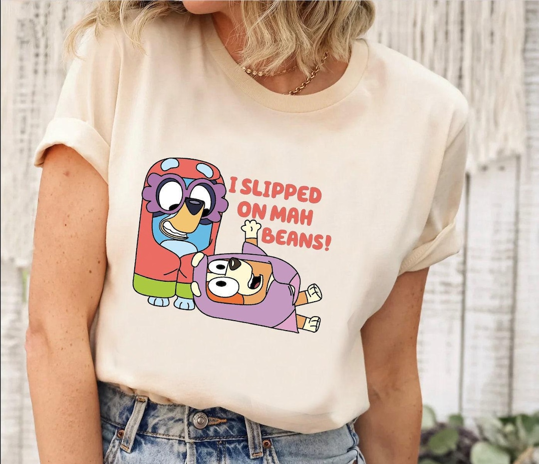 I Slipped on Mah Beans Shirt Adult Shirts Toddler Shirt Blue Shirt Blue ...