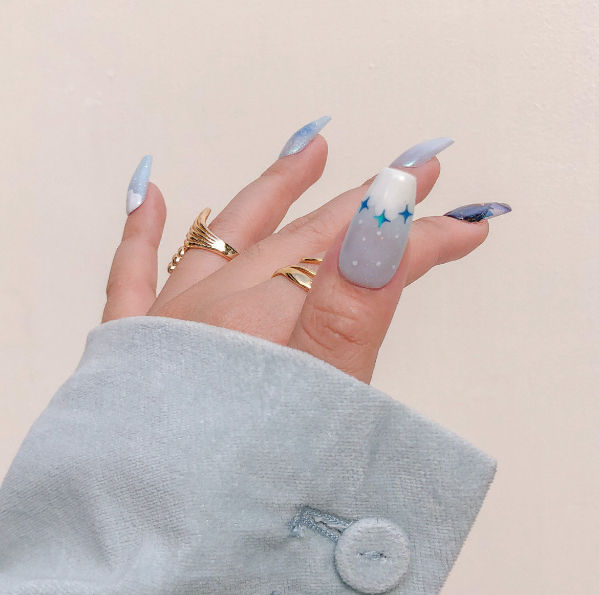 CRYO Genshin Impact Inspired Press on Nails Ayaka Chongyun Kaeya Eula ...