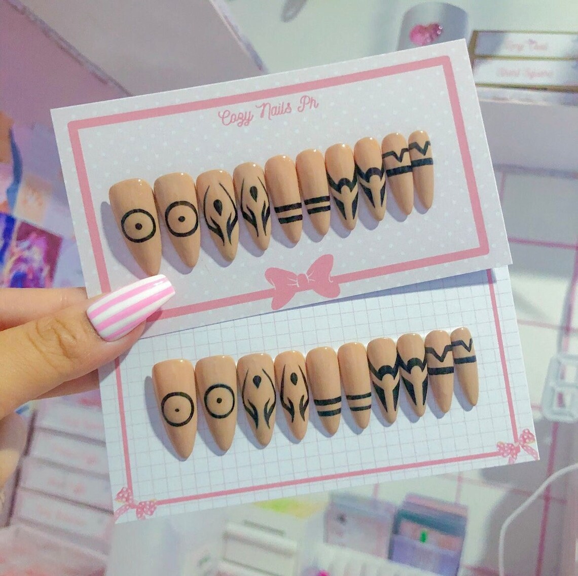 JUJUTSU KAISEN SUKUNA Cursed Skin Press-on Nails Anime Nails Made by ...