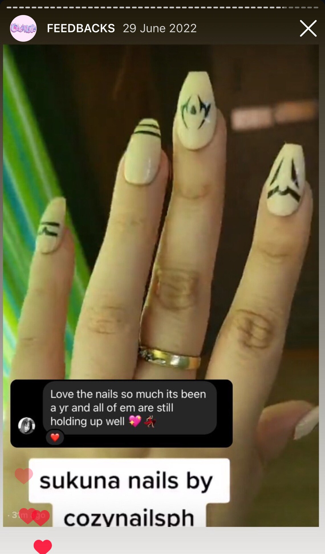 JUJUTSU KAISEN SUKUNA Cursed Skin Press-on Nails Anime Nails Made by ...