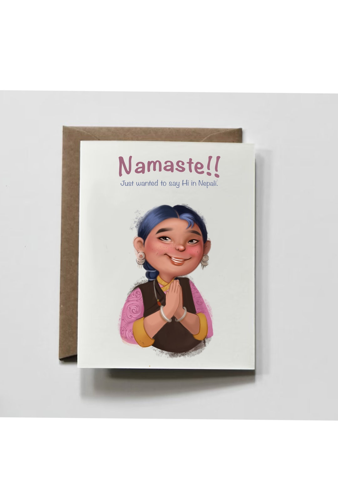 Namaste Nepali Greeting Cards| NEPAL| HANDMADE| 4x6 Matte Paper - Etsy