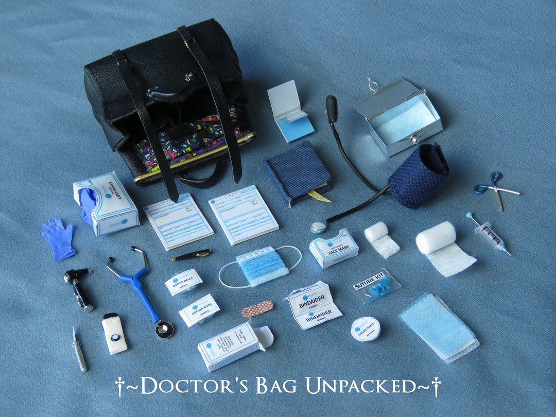 Miniature Doctor's Bag, Dollhouse, Doctor, 1:12, Medical, Surgical Kit ...