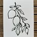 Linocut of Lemon | Lemon Hand Stamped | Original Art | 8x10 | Block ...