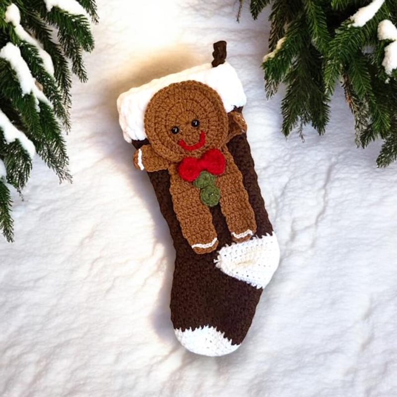 Gingerbread Stocking - Etsy