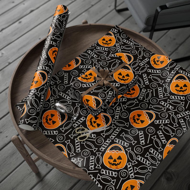 Halloween Wrapping Papers, Halloween Wrapping Paper, Halloween Paper ...