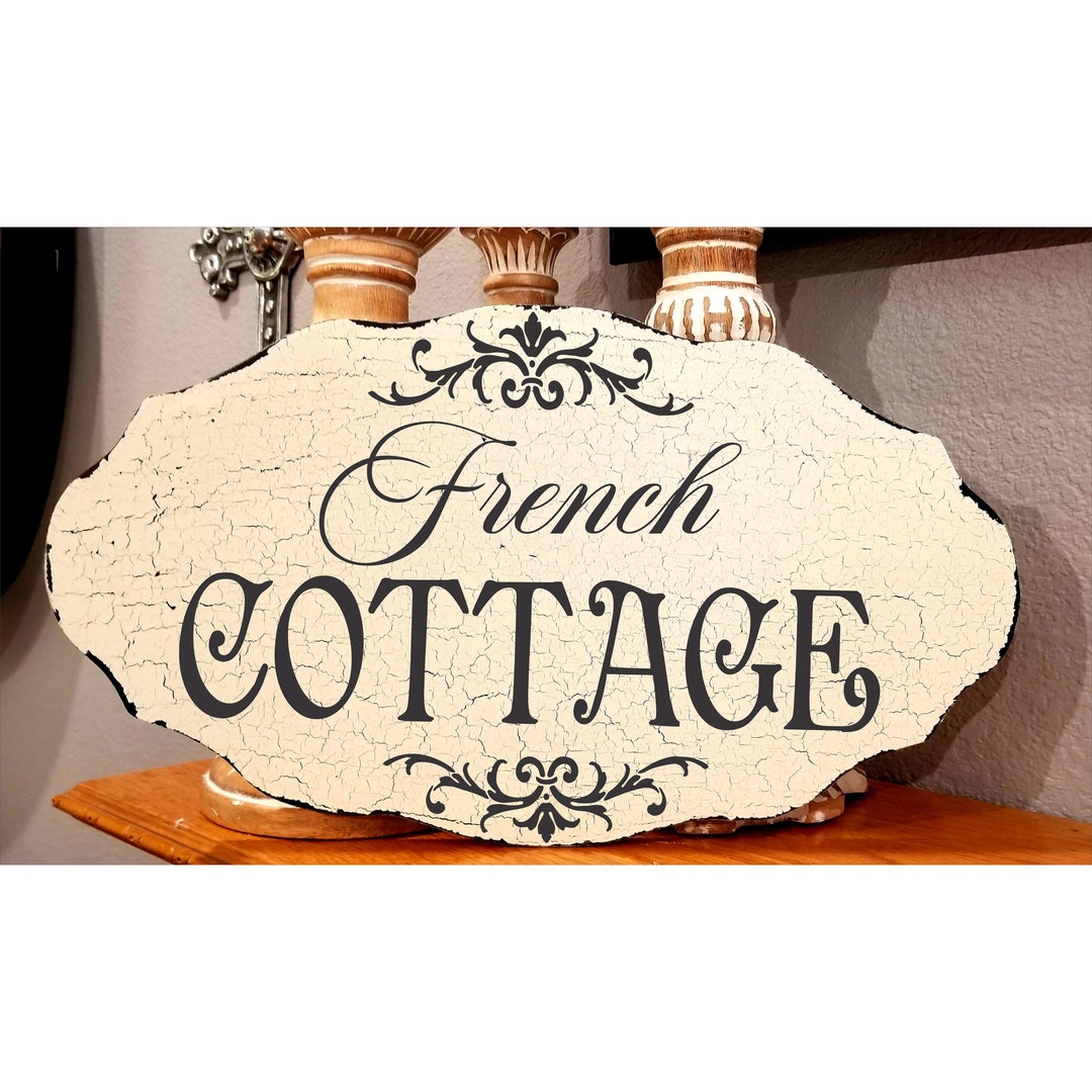 French COTTAGE Sign 16x9 French Signs French Decor Vintage Style ...