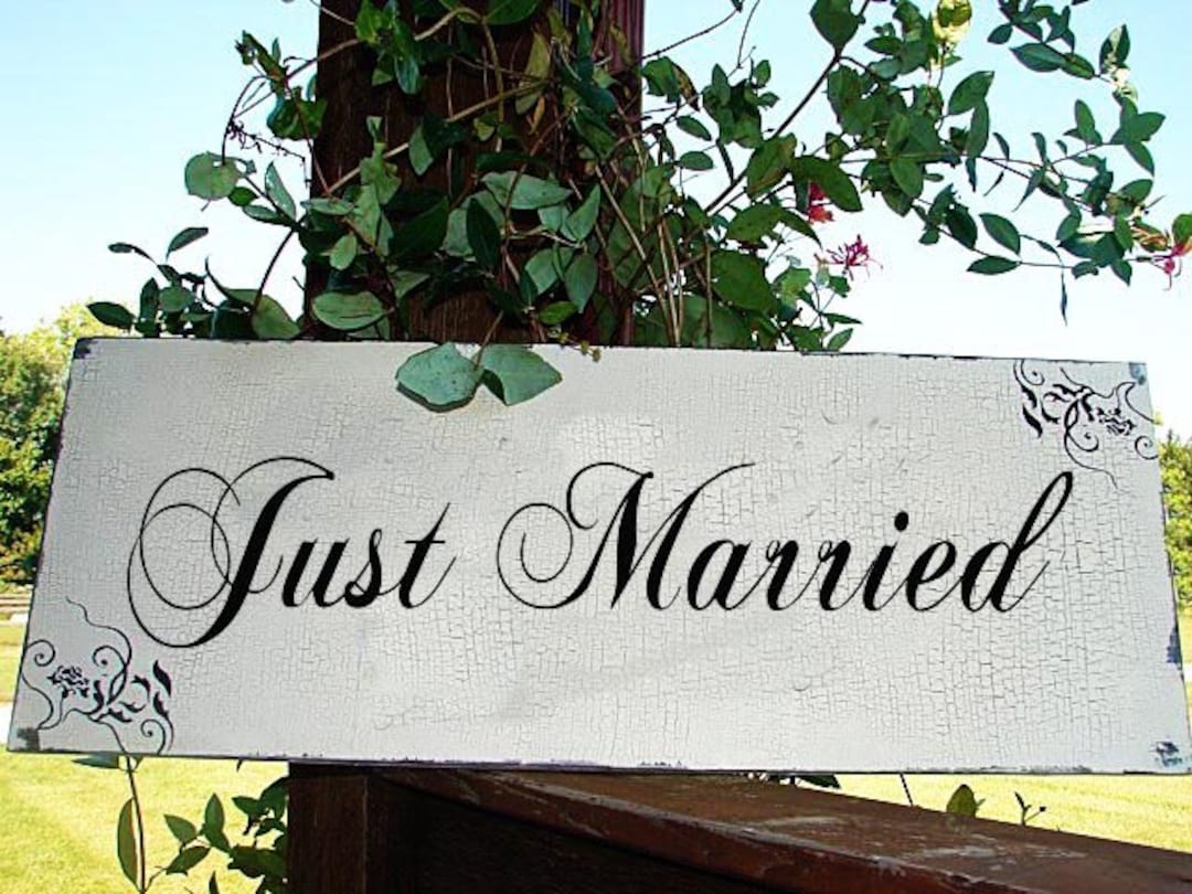 JUST MARRIED Signs Wedding Signs Wedding Decorations 3 Sizes Wedding ...