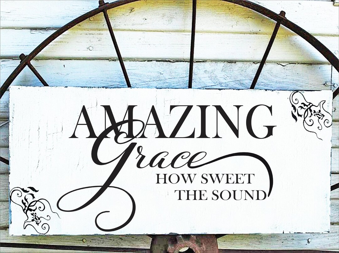 AMAZING Grace Sign | Christian Sign | 12x24 | Inspirational Signs ...