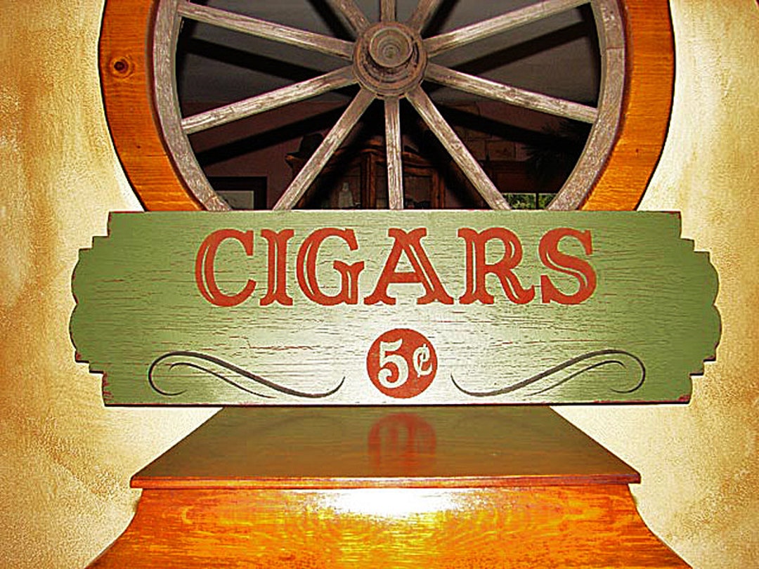 CIGAR Sign CIGARS Sign Bar Sign 10x22 Groom Wedding Sign Man Cave Sign ...