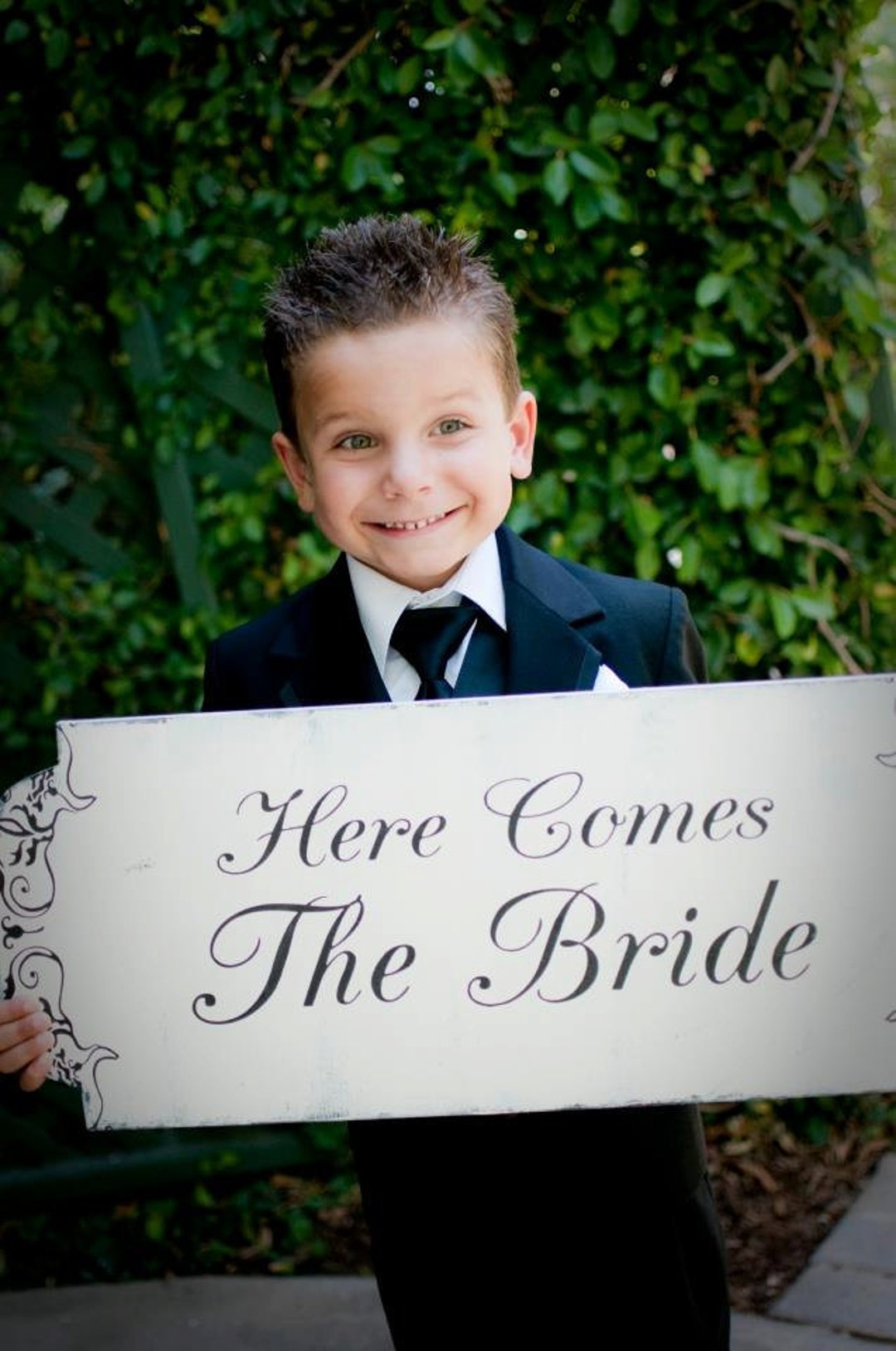 Here Comes the Bride Sign - Here Comes the Bride Wedding Sign - 22x10 ...
