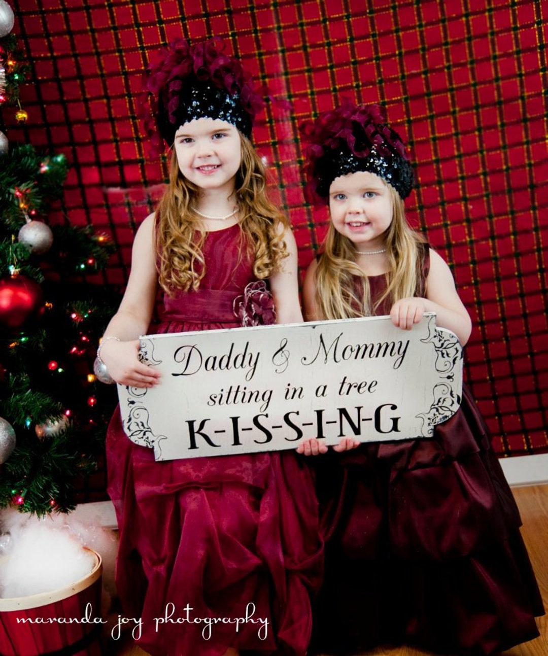 Custom Wedding Sign - K-I-S-S-I-N-G Sign - Romantic Flower Girl or Ring ...