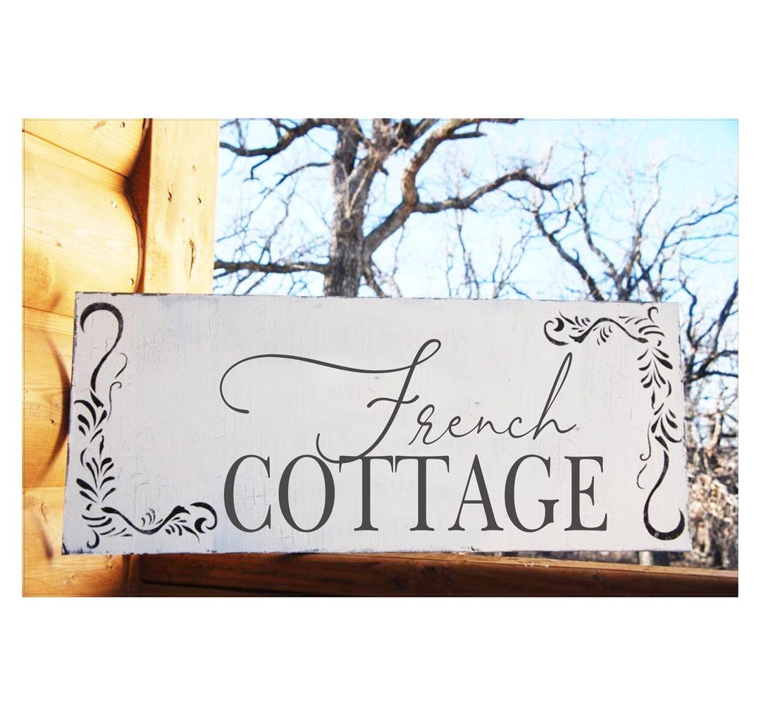 French COTTAGE Sign | French Sign | Kitchen Sign | Romantic Sign ...