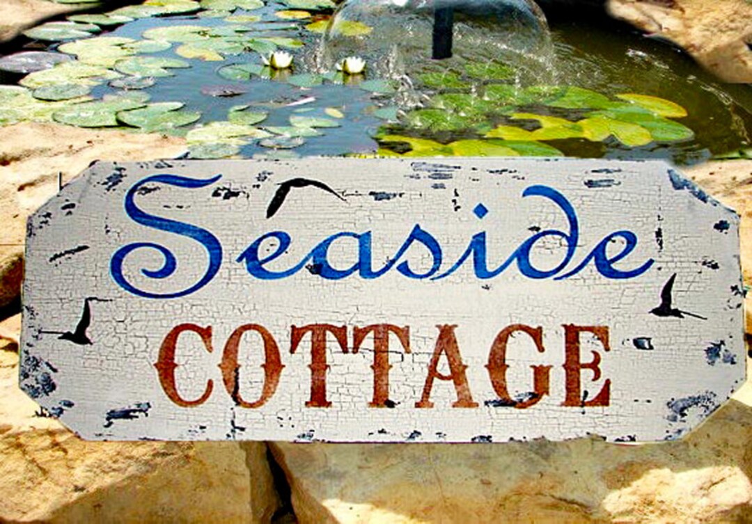 Seaside Cottage Signs | Beach HOME Decor | Beach Signs | 11X24 |vintage ...