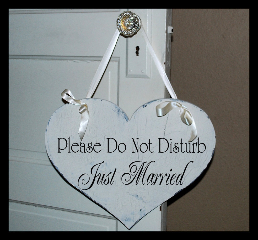 JUST MARRIED Do Not Disturb Sign | Wedding Signs | Bride and Groom Sign ...