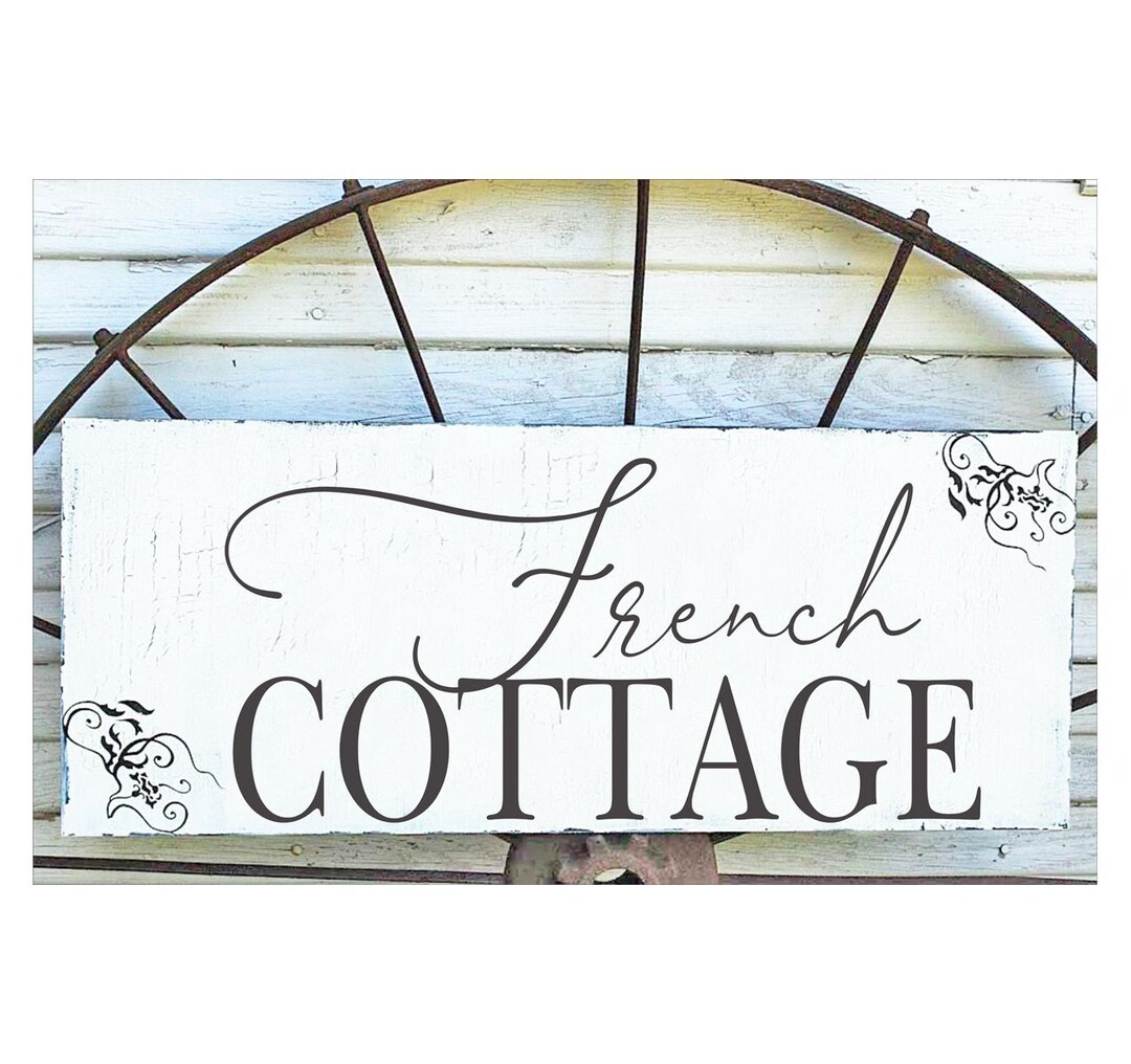 French COTTAGE Sign | French Sign | Kitchen Sign | Romantic Sign ...