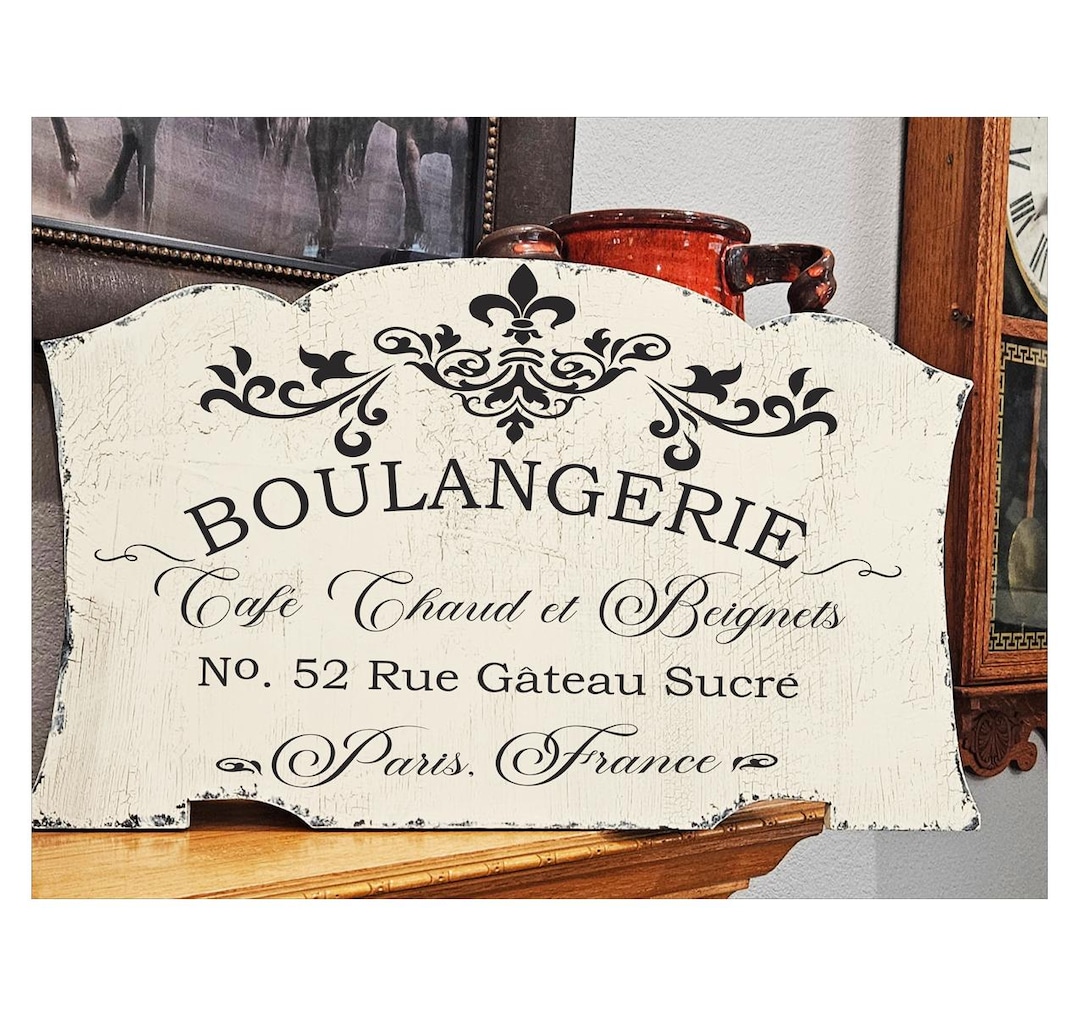 French Sign, French Kitchen Sign, BOULANGERIE, French Bakery, 16x28 ...