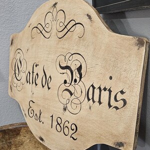Cafe De Paris Sign | French Signs | French Country | Kitchen Sign ...