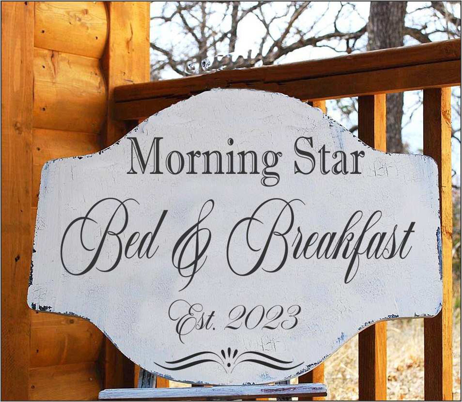 Custom Bed and Breakfast Sign Porch Signs Kitchen Sign Vintage Style ...