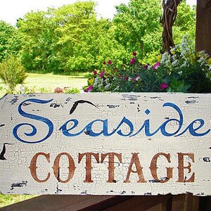 Seaside Cottage Signs | Beach HOME Decor | Beach Signs | 11X24 |vintage ...
