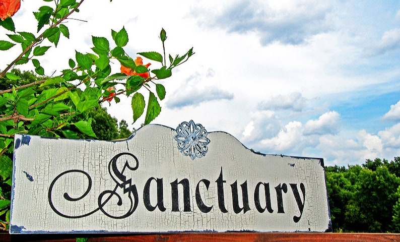 Sanctuary Sign Cabin Signs Lake Signs 26x10 Family - Etsy