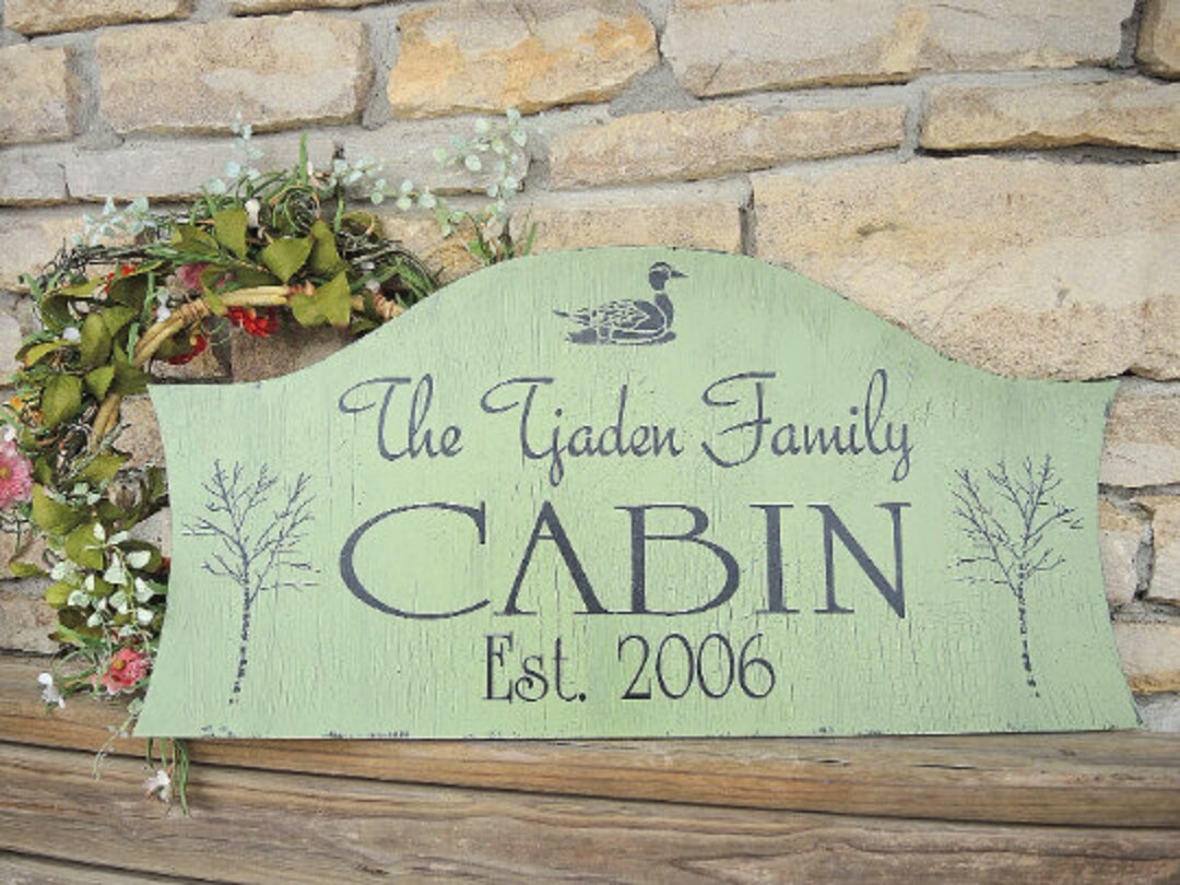 CABIN Sign | Custom LAKE House Sign | BEACH Home Sign | 14x28 | Custom ...