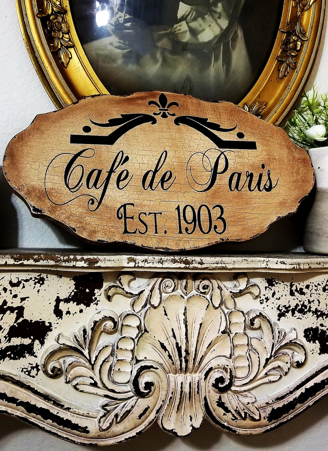 Cafe' De Paris Sign | 16x9 | French Kitchen Sign | French Sign | French ...