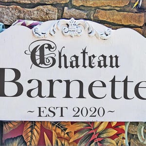Custom Chateau Sign - Custom French Name Sign - Personalized French ...