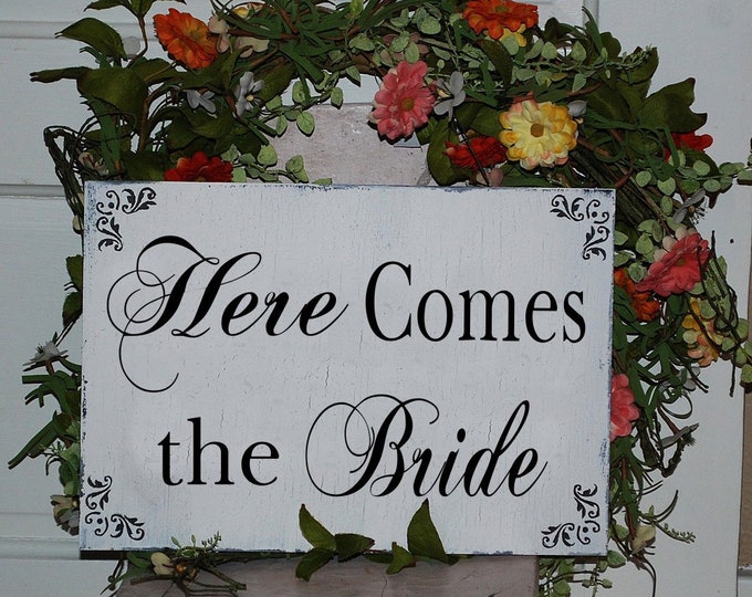 Here Comes the BRIDE Signs Wedding Signs Photo Props Cottage - Etsy