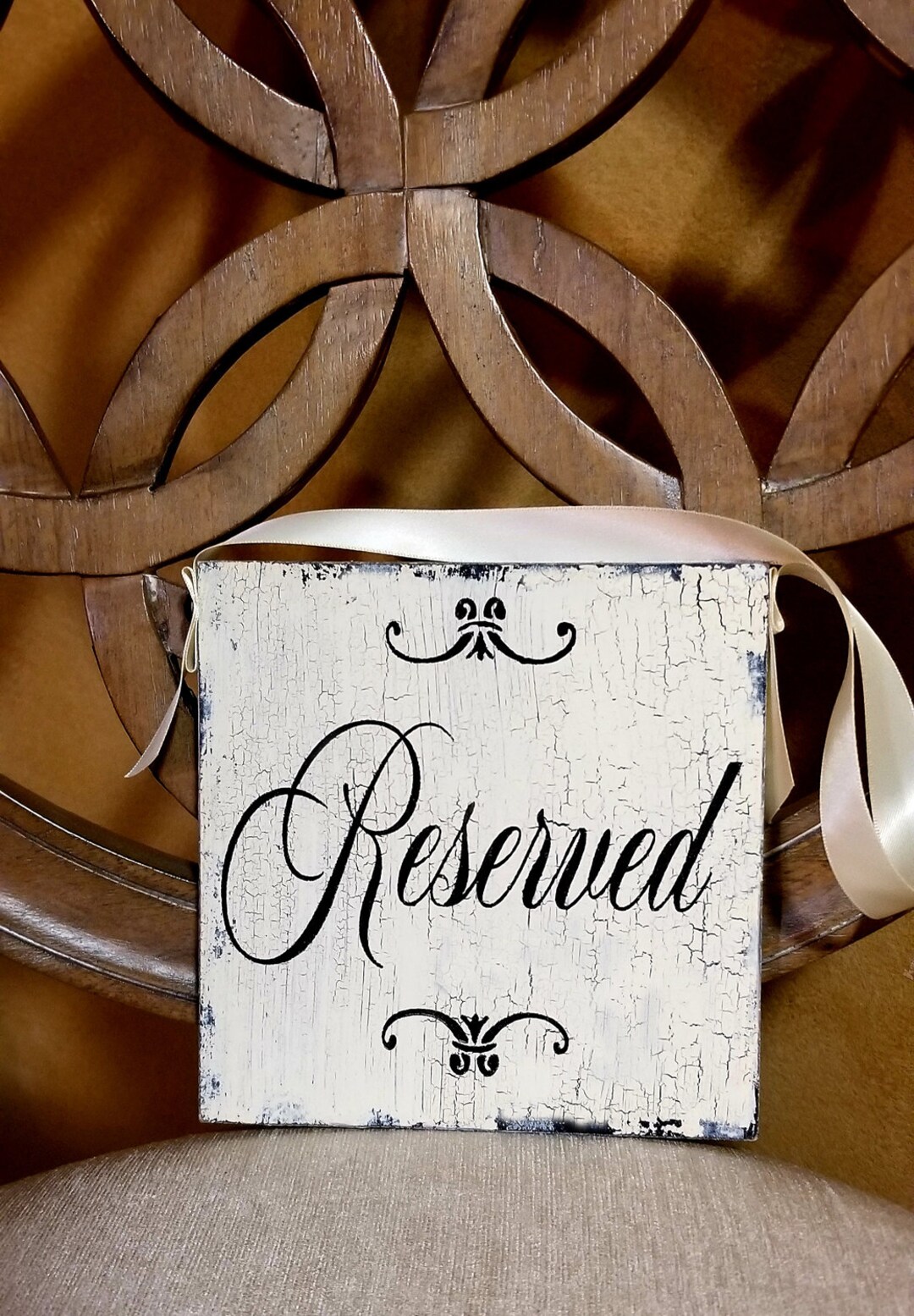 Reserved Signs | Wedding Chair Signs | Wedding Signs | 6x6 Set of 2 ...