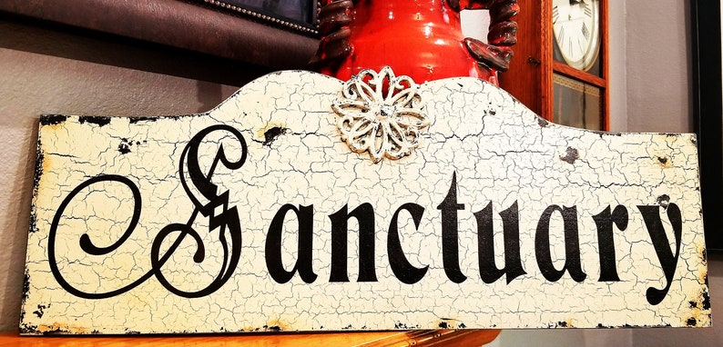 Sanctuary Sign Cabin Signs Lake Signs 26x10 Family - Etsy