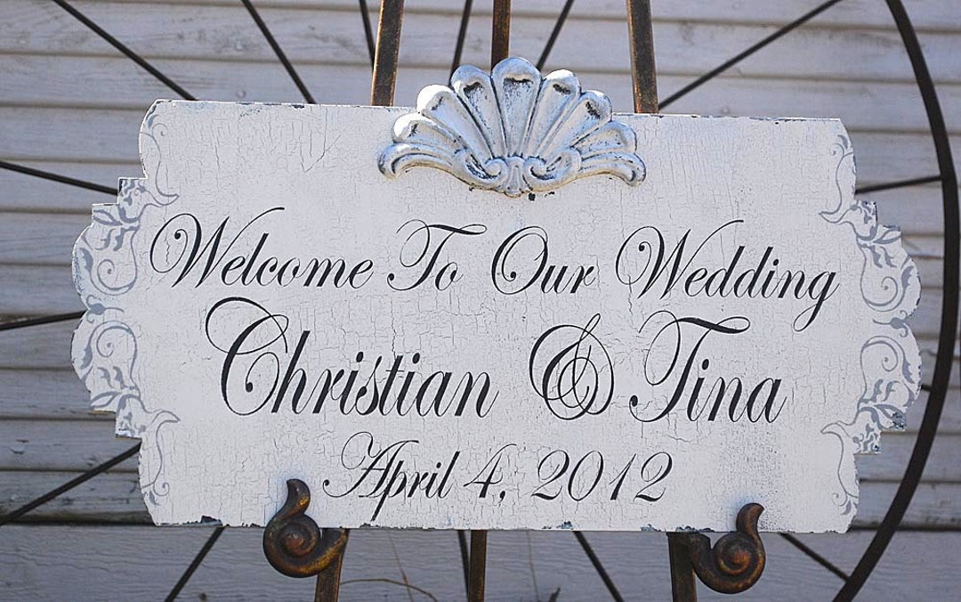 Personalized Welcome to Our Wedding Sign | Beach Wedding Signs | Custom ...