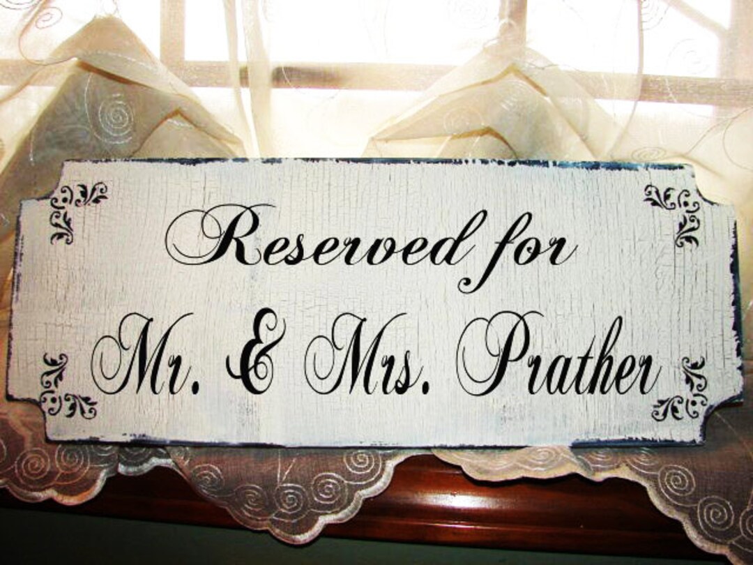 Custom Reserved Sign Wedding Sign Reserved Wedding Sign 14x7 Ceremony ...