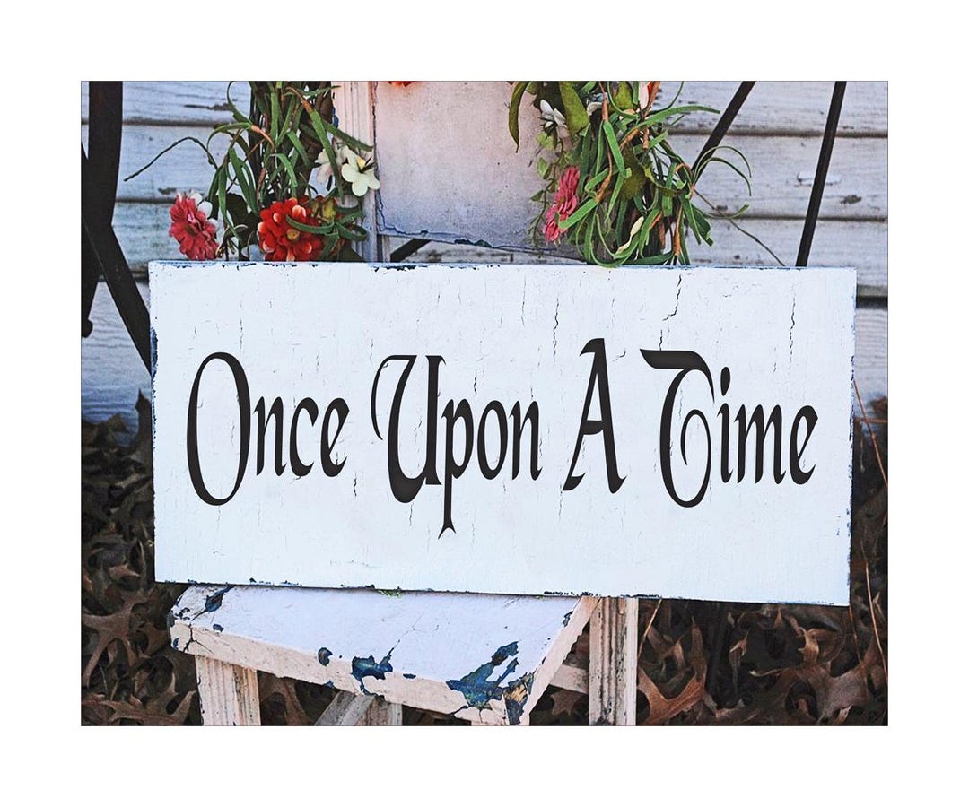 Once Upon A Time Sign | 4 Sizes | Wood Wedding Signs | Bedroom Signs ...