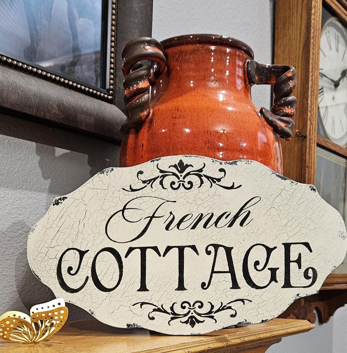 French COTTAGE Sign | 16x9 | French Signs | French Decor | Vintage ...