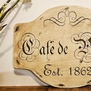 Cafe De Paris Sign | French Signs | French Country | Kitchen Sign ...