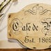 Cafe De Paris Sign | French Signs | French Country | Kitchen Sign ...