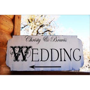 CUSTOM WEDDING Sign | Bride and Groom Wedding Sign | Wedding Arrow Sign ...