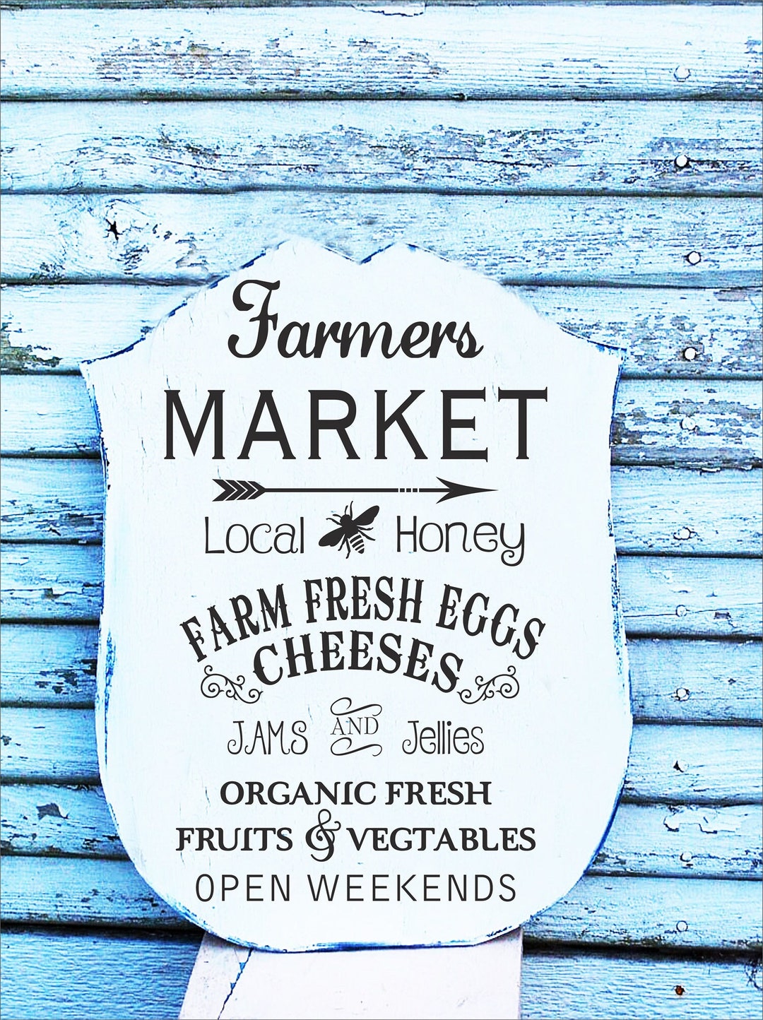 Farmers Market Sign | Farmhouse Wood Sign | 22" T X 16" W | Market Sign ...