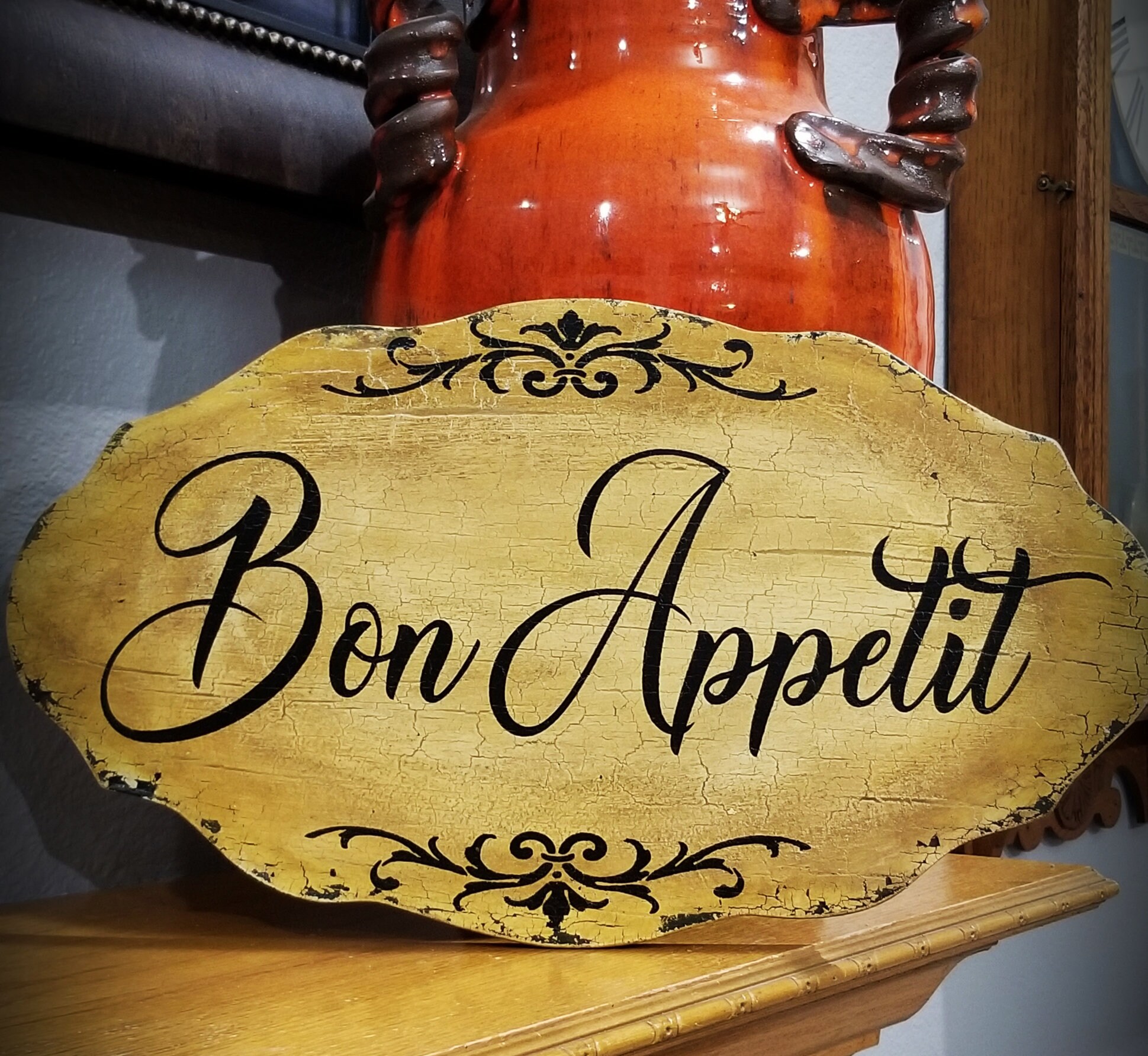 Bon Appetit Sign 16x9 French Signs French Decor Vintage Style Kitchen ...