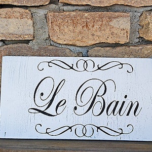 Le Bain Sign Bath Sign French Signs 3 Sizes Available Bathroom Signs ...
