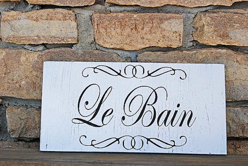 Le Bain Sign Bath Sign French Signs 3 Sizes Available Bathroom Signs ...