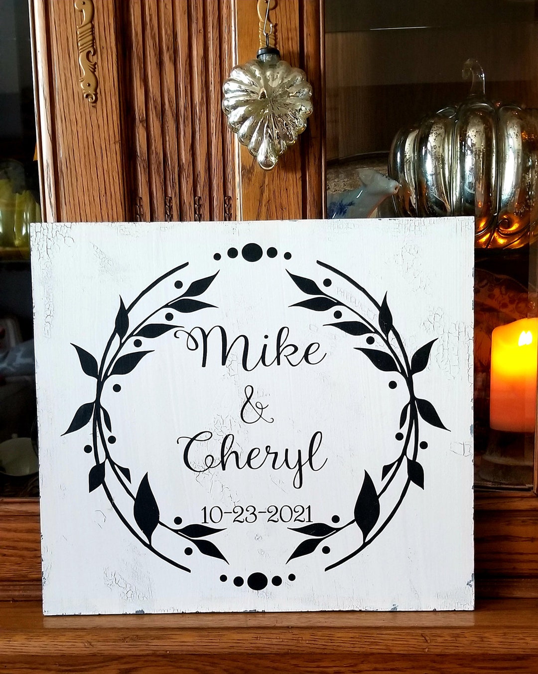 Bride and Groom Sign, Bride Sign, Ceremony Sign, Mr and Mrs Sign ...