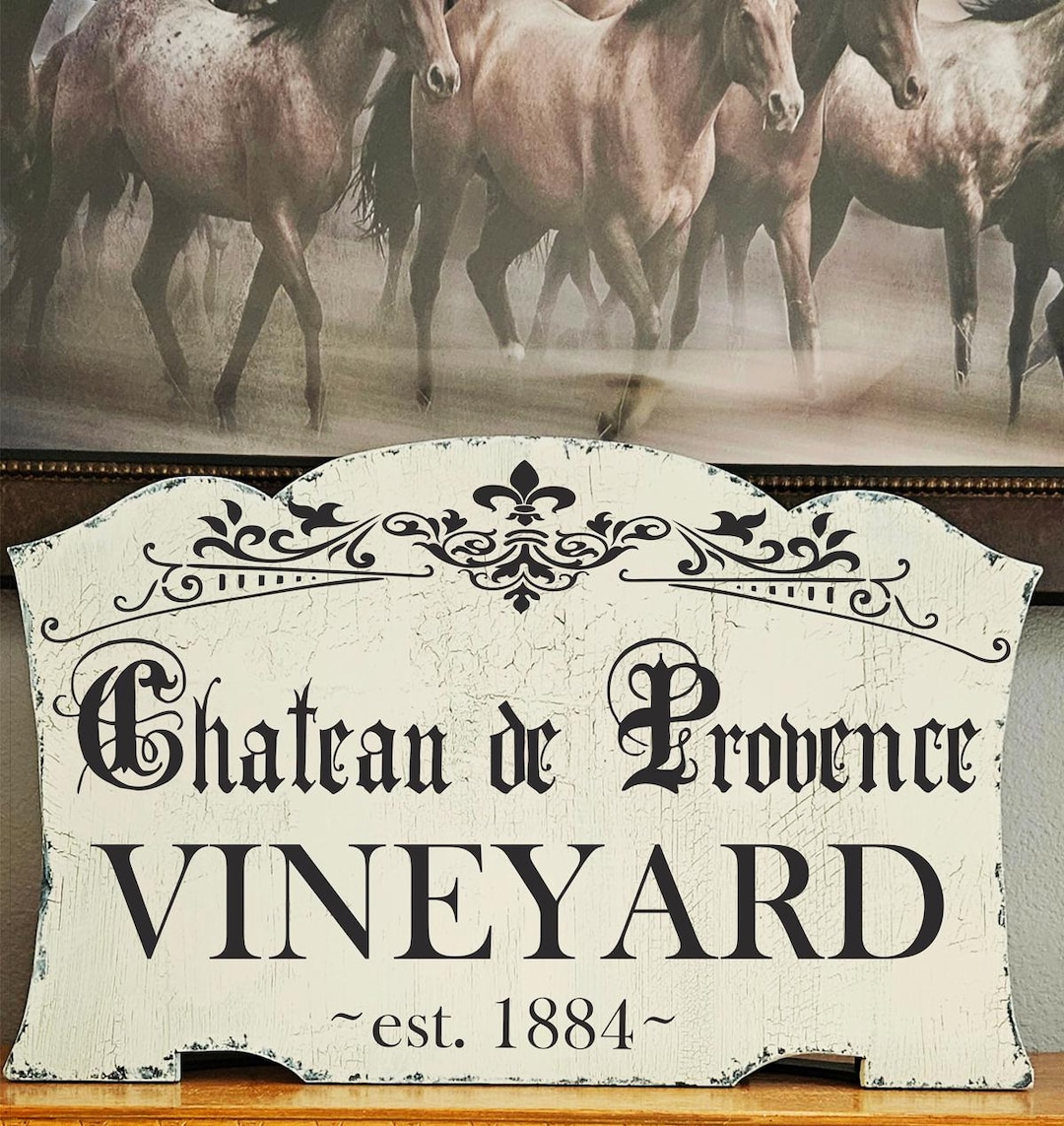 Chateau Sign, French Sign, Wine Sign, Vineyard Sign, French Decor ...