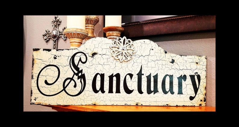 Sanctuary Sign Cabin Signs Lake Signs 26x10 Family - Etsy
