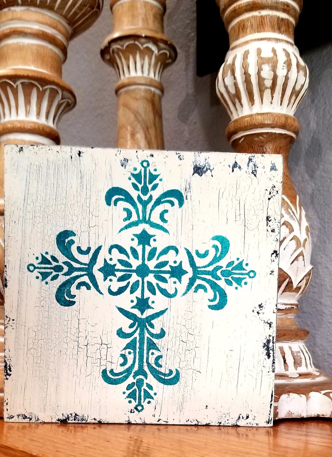 Cross Vintage Style Sign | Wedding Signs | 6x6 | Cross | Southwest Home ...