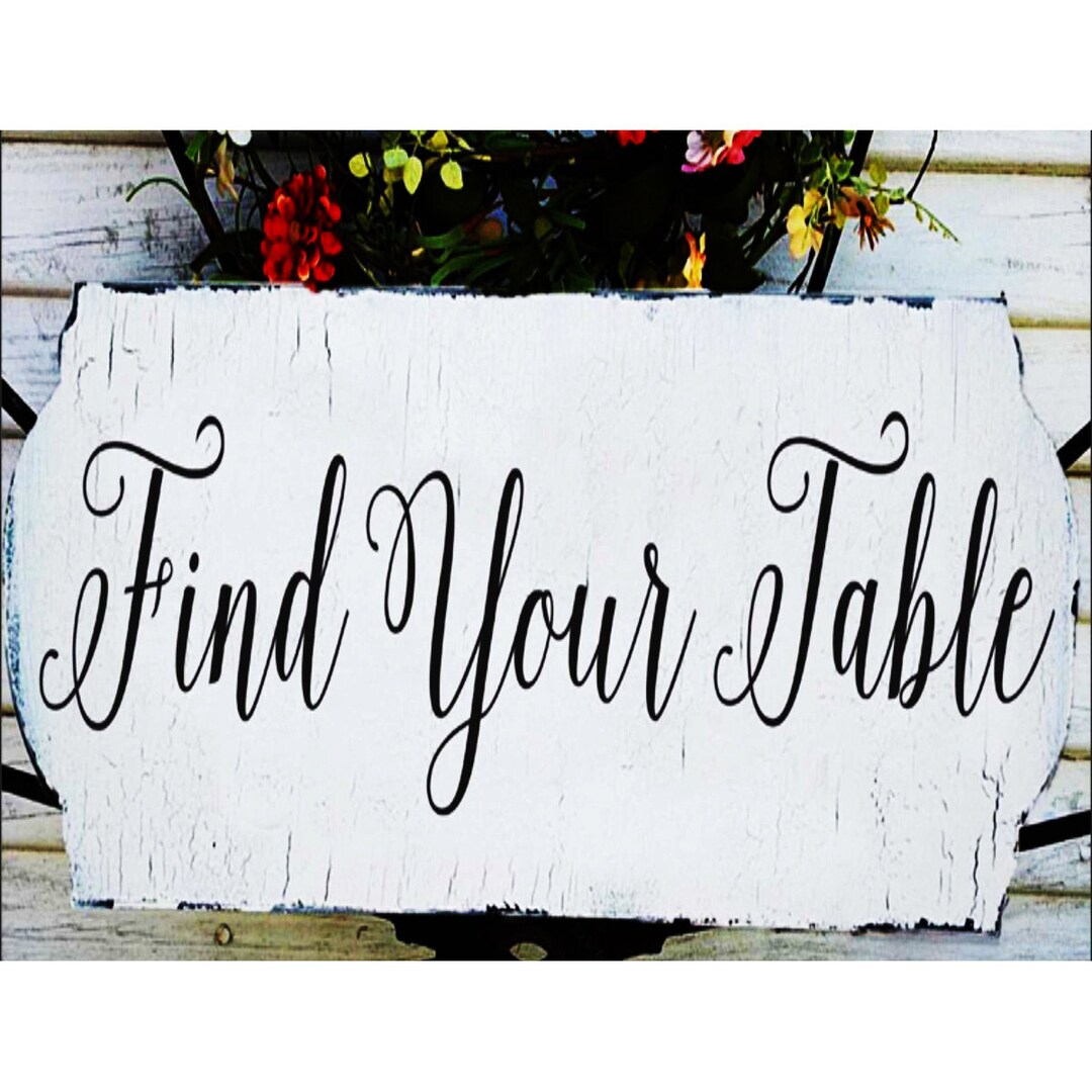 Find Your Table Sign Reception Sign Wedding Sign Find Your Table 3 ...