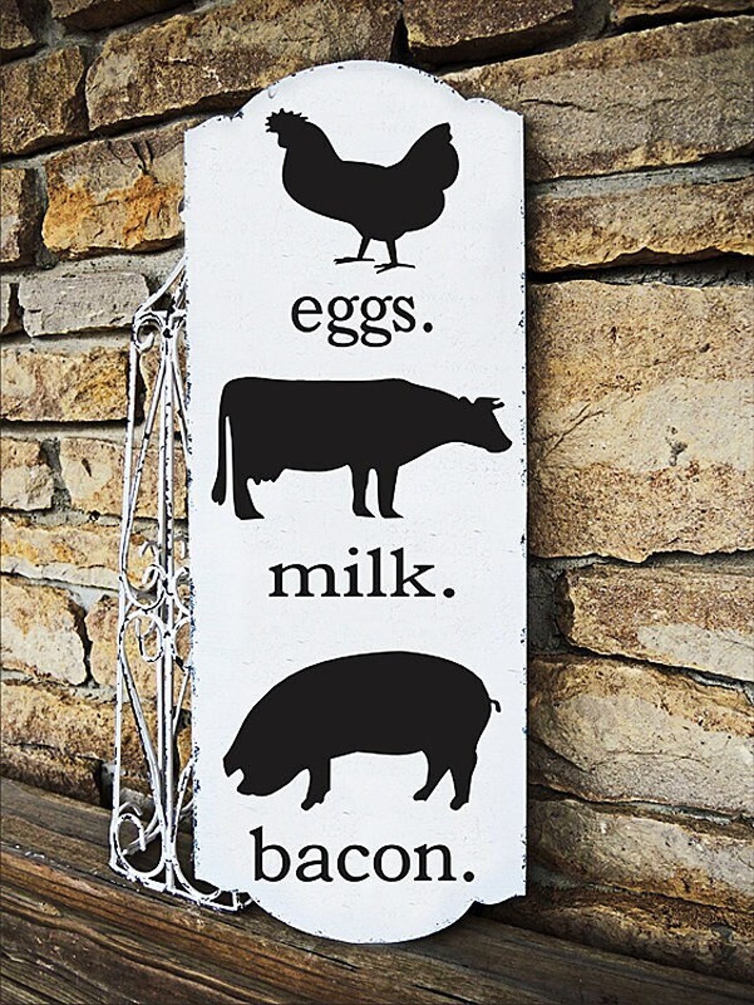 Chick Pig Cow Sign | 10x24 | Farm Animal Signs | Farmhouse Signs ...
