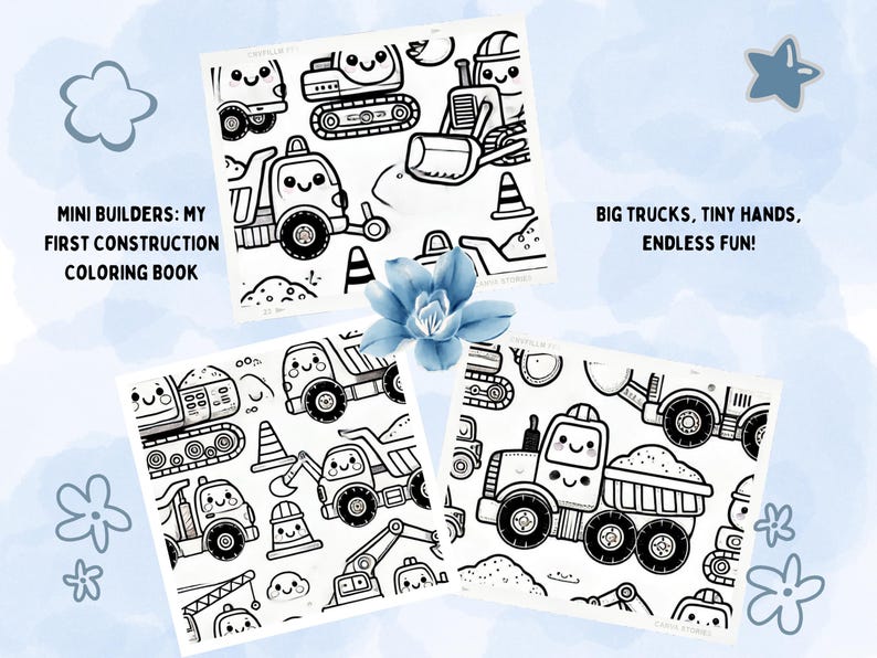 Construction Vehicles Coloring Pages for Toddlers, Bulldozers, Dump ...